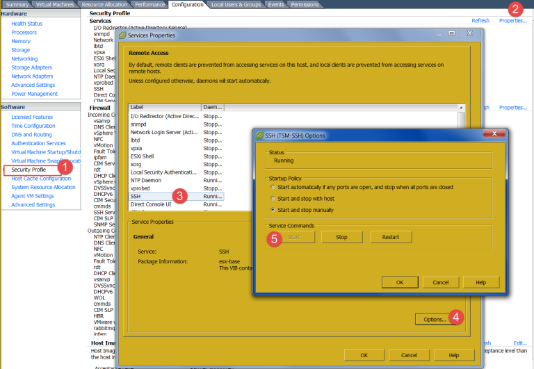 How to Enable SSH in VMware ESXi Vsphere Client | Kuhnline.com